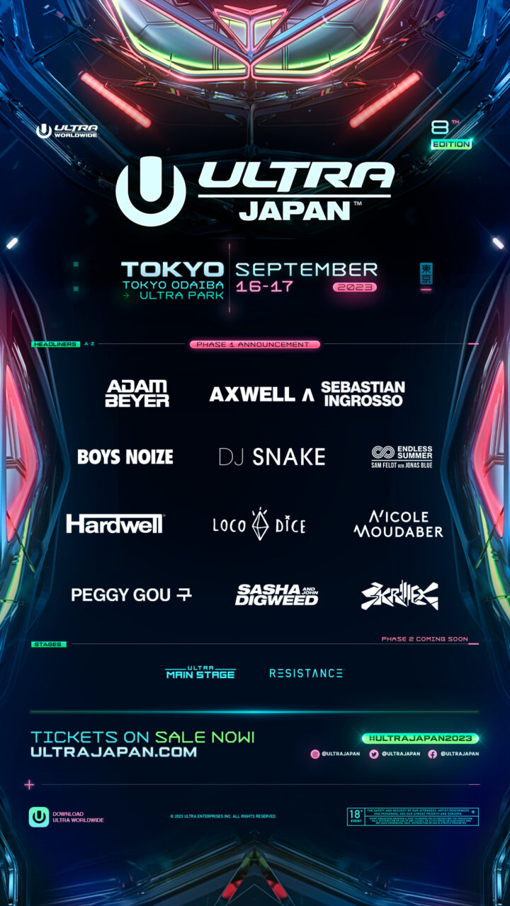 ULTRA JAPAN 2023’s 1st lineup includes Skrillex, Hardwell, Peggy Gou, and more ｜ NiEW – The ...